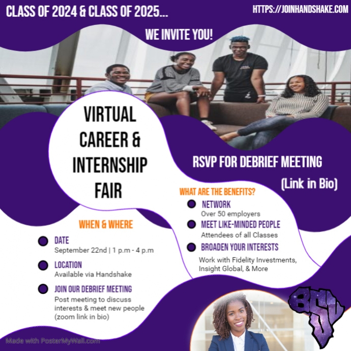 Virtual Career & Internship Fair | PosterMyWall