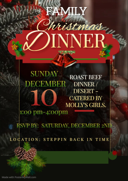 Christmas Dinner Flyer | PosterMyWall