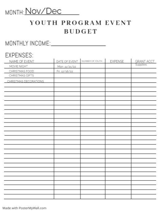 Copy of Monthly Budget Template | PosterMyWall