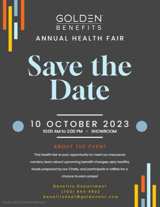 Health Fair Save the Date - STRAT | PosterMyWall