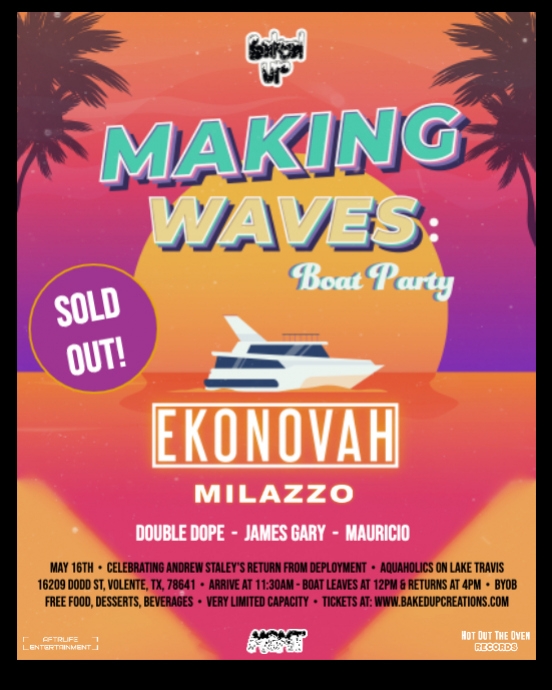Making Waves Boat Party 2 Boat 1 | PosterMyWall