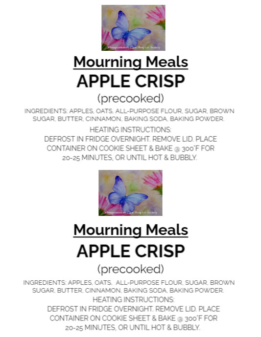 Mourning Meals Apple Crisp | PosterMyWall