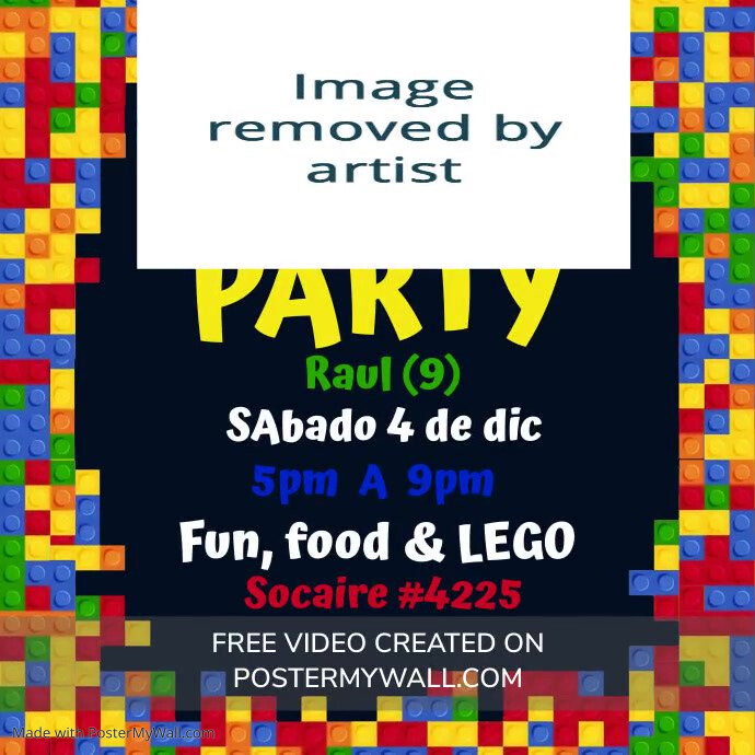 Copia de Animated Lego Party Event Template | PosterMyWall