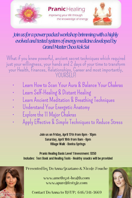 Basic Pranic Healing Level 1 Course | PosterMyWall