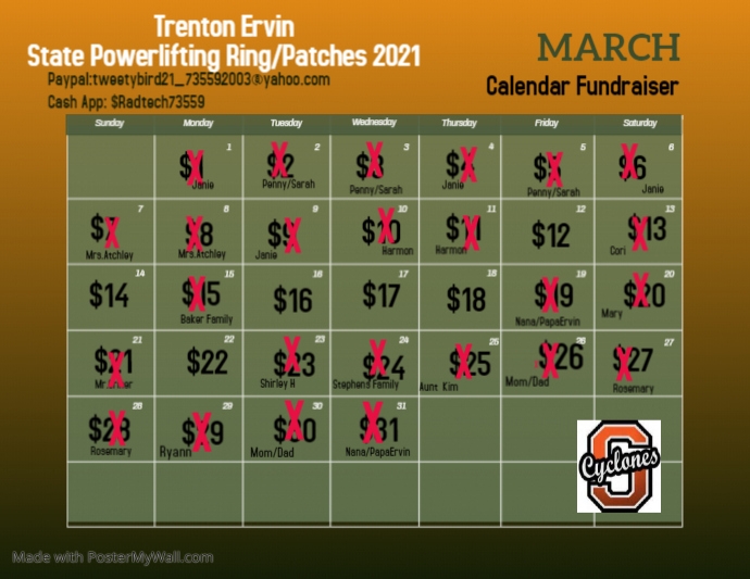 Copy of march Event Calendar template | PosterMyWall