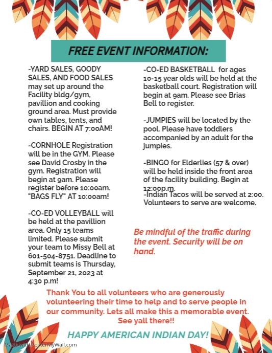 White National Indigenous Day Event Flyer | PosterMyWall