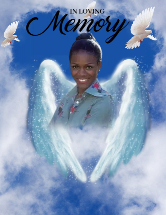 Copy of Copy of Angel Wing Funeral Program Template | PosterMyWall