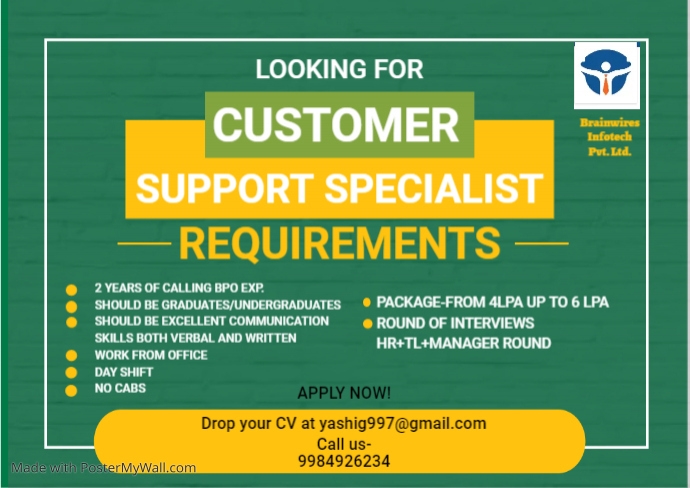 Hiring Post Card | PosterMyWall