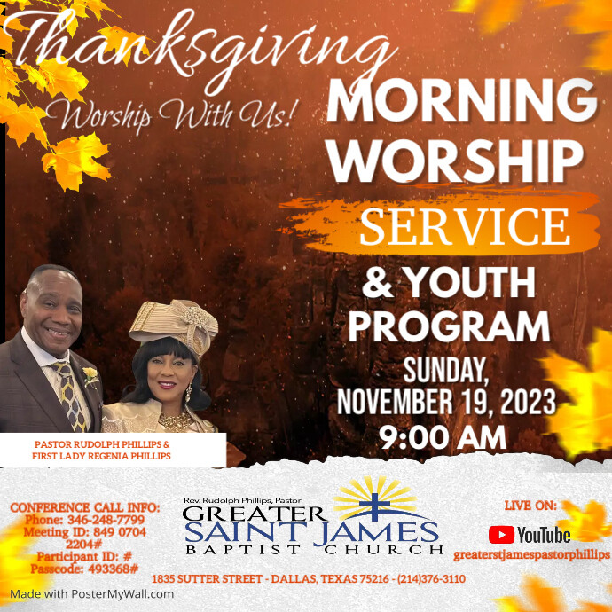 thanksgiving church service | PosterMyWall