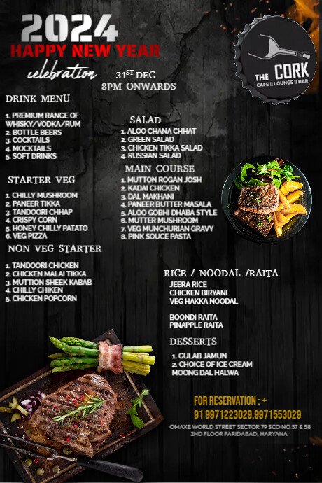 Steak Menu Layout Ads | PosterMyWall