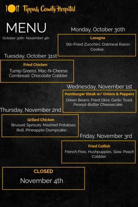 Lunch Menu (1) | PosterMyWall