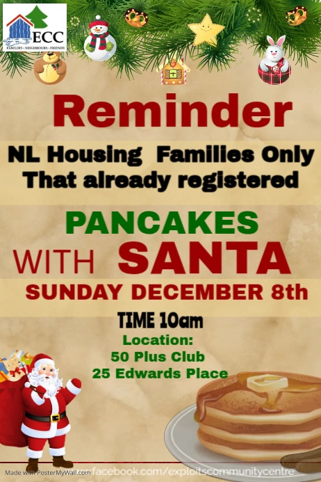 Pancakes with Santa Event Template | PosterMyWall