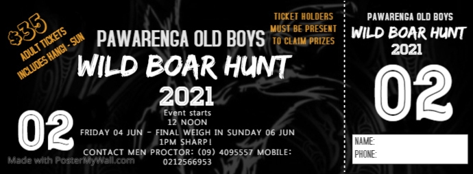 PAWARENGA BOAR HUNT 2021 | PosterMyWall