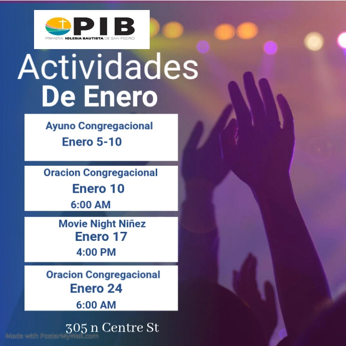 church weekly activities program | PosterMyWall