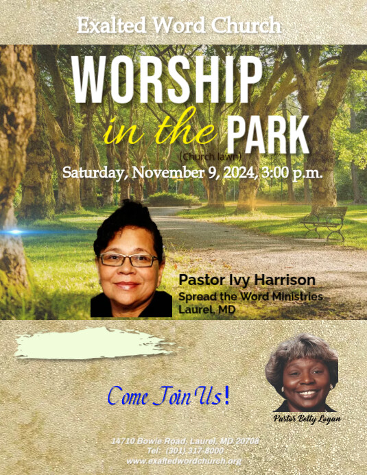 2024 Worship in the Park Service | PosterMyWall