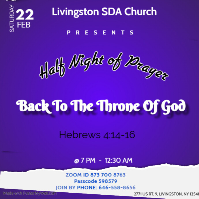 Livingston SDA pray poster | PosterMyWall