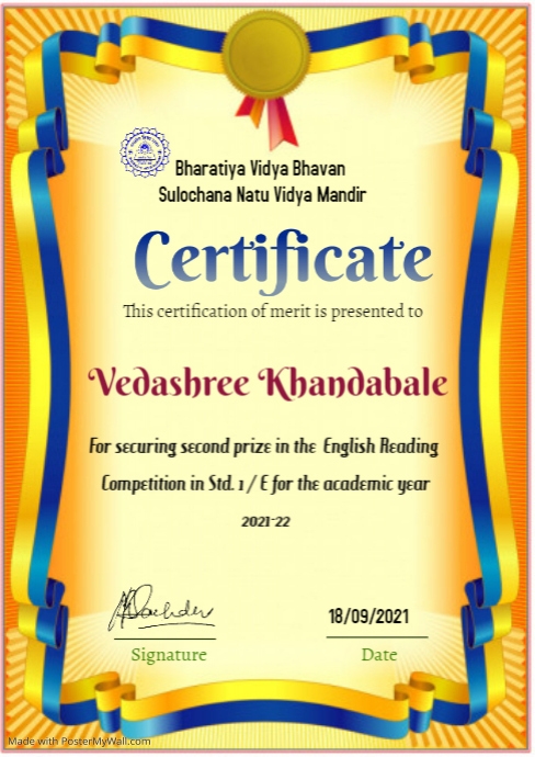 Copy of Copy of Certificate | PosterMyWall