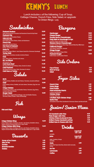 Copy of Kenny's Lunch 5/26/23 | PosterMyWall