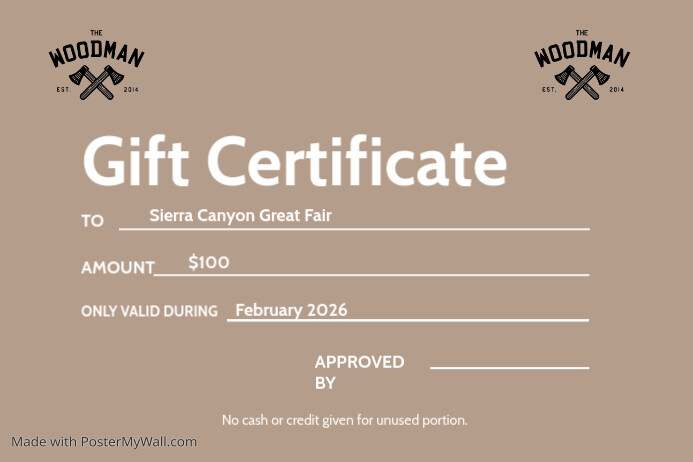Gift Certificate (2) | PosterMyWall