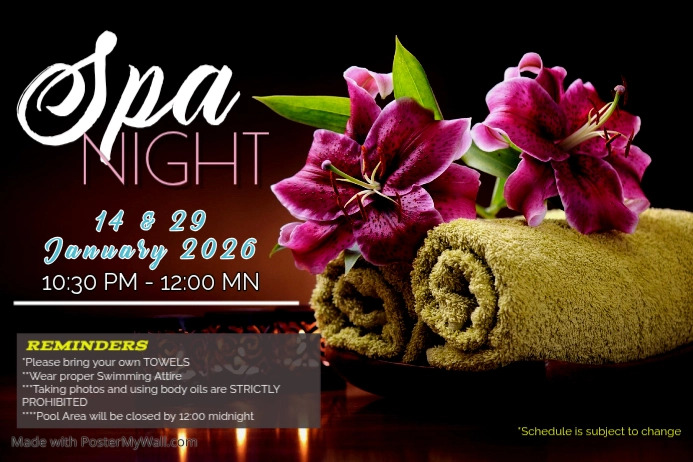 Spa Night | PosterMyWall