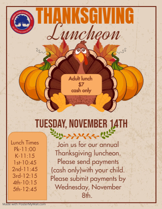 Copy of THANKSGIVING FLYER | PosterMyWall