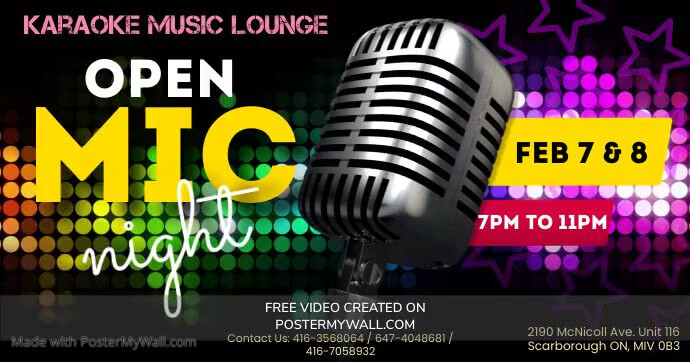 OPEN MIC NIGHT BANNER | PosterMyWall