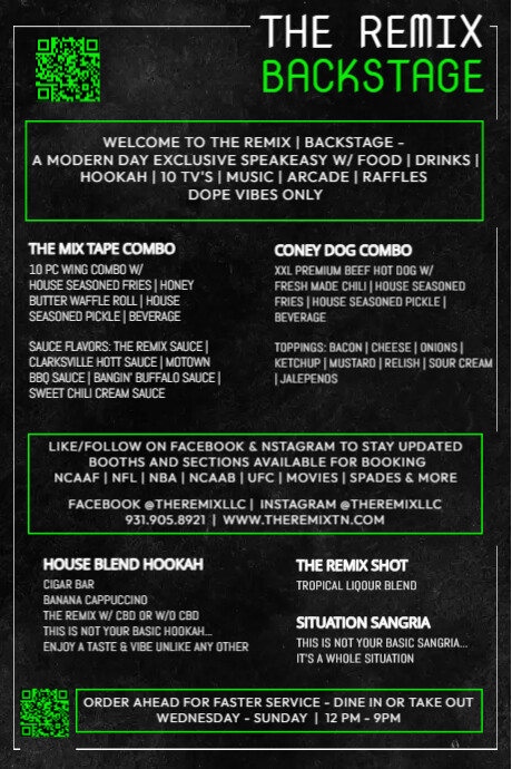 THE REMIX BACKSTAGE FLYER | PosterMyWall