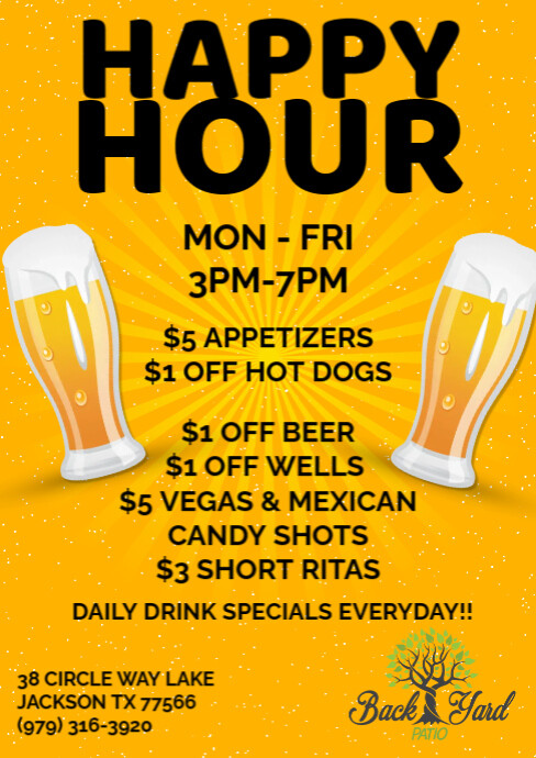 HAPPY HOUR POSTER | PosterMyWall