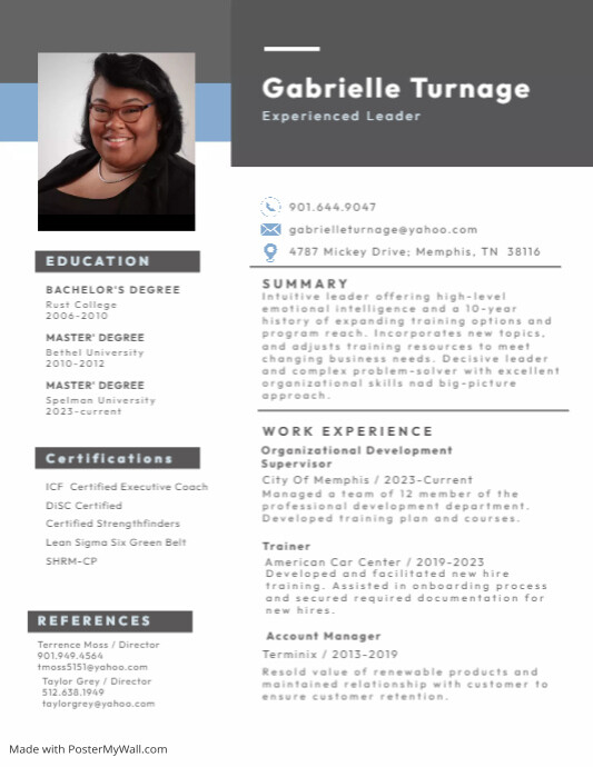 Professional Clean Job Resume Flyer Template | PosterMyWall