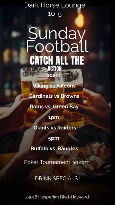 sports bar flyer of friends drinking template | PosterMyWall