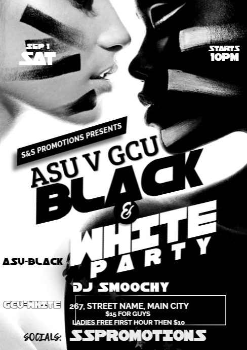 black and white party | PosterMyWall