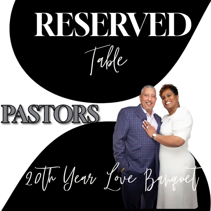Table Reserved Card- Pastors | PosterMyWall