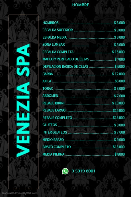 Copy of Copia de Luxury Price List Template | PosterMyWall