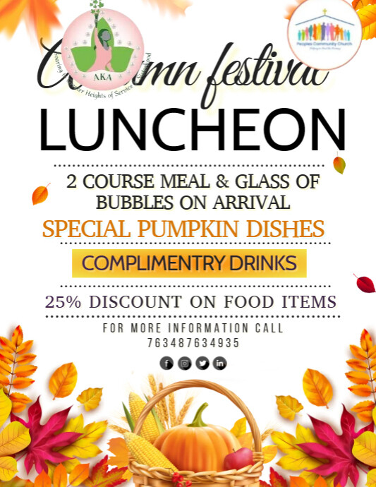 Copy of Autumn luncheon | PosterMyWall