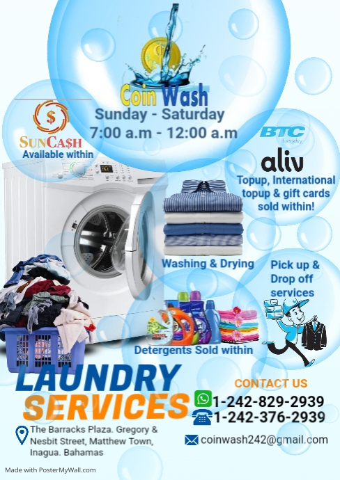 laundry and dry cleaning | PosterMyWall