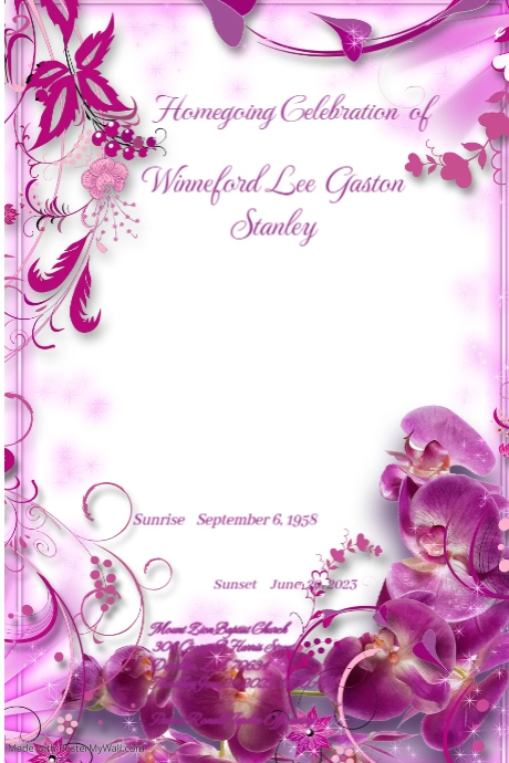 Funeral Invitation Card Floral (2) | PosterMyWall