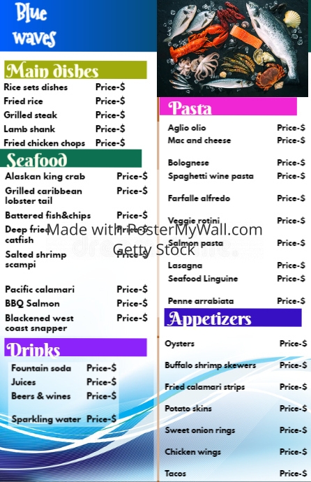 Copy of Copy of Fruit Juice Price List Template | PosterMyWall