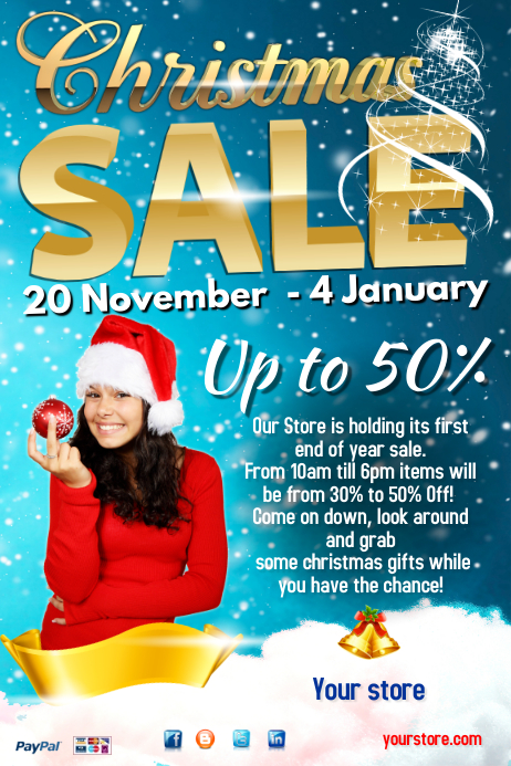 Christmas Sale Poster Template | PosterMyWall