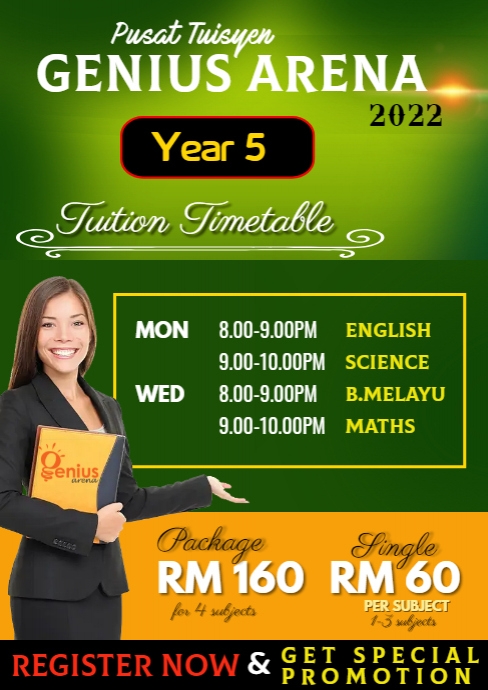 GA Y5 TIMETABLE BROCHURE | PosterMyWall