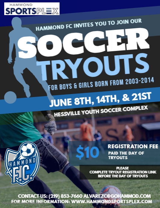 TRYOUTS | PosterMyWall