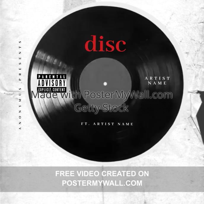 Copy of disc Trap Mixtape Cover video Template | PosterMyWall