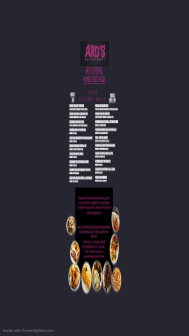 Copy of Aro's Oct Menu (1) | PosterMyWall
