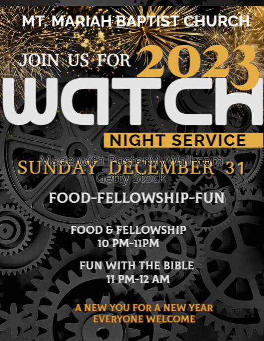 Watch Night Flyer (1) | PosterMyWall