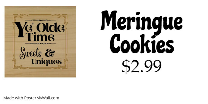 Meringue Cookies Sign | PosterMyWall
