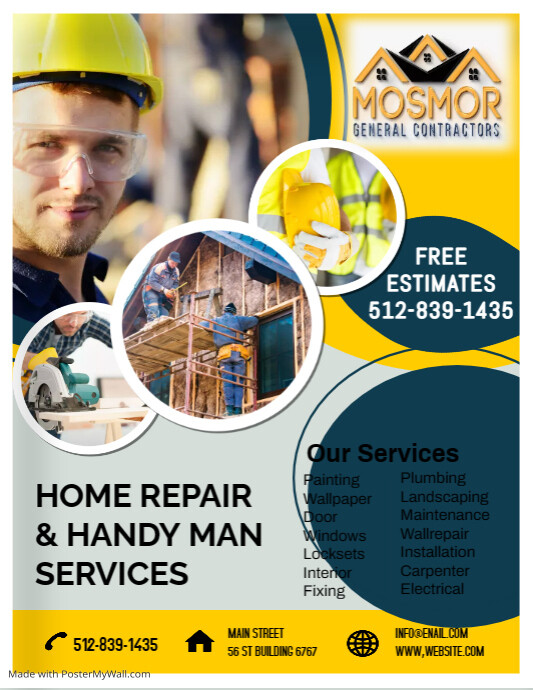 Construction company ad | PosterMyWall