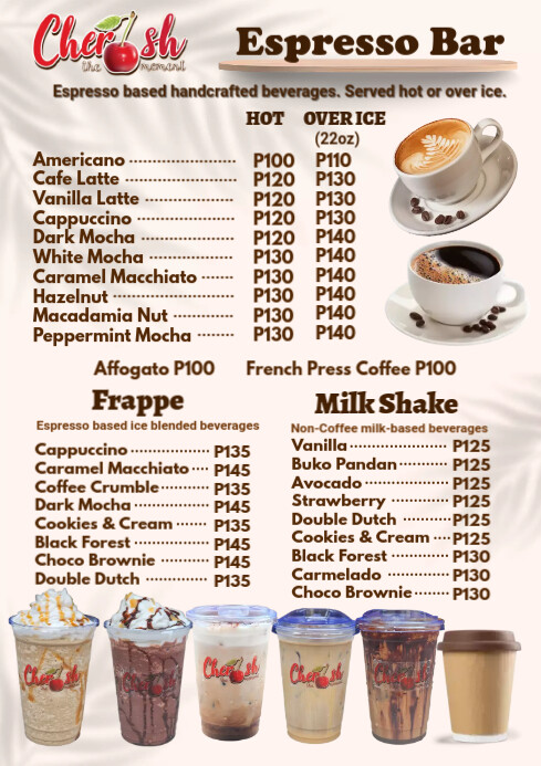 Coffee Menu | PosterMyWall