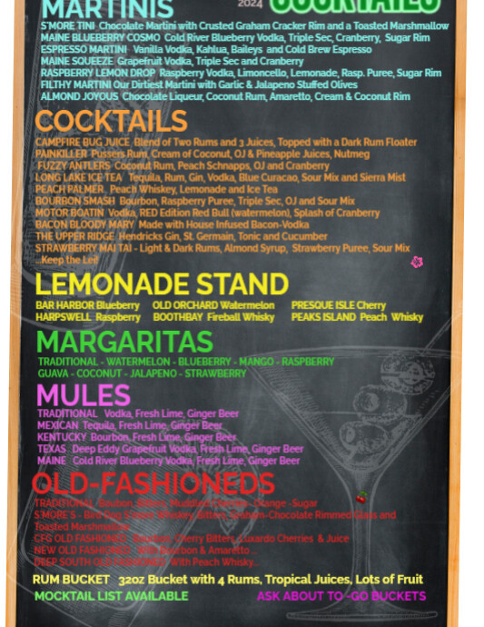 Simple Chalkboard Cocktails Menu Template | PosterMyWall
