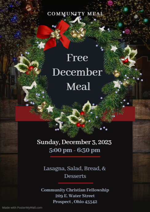 Christmas Dinner Flyer | PosterMyWall