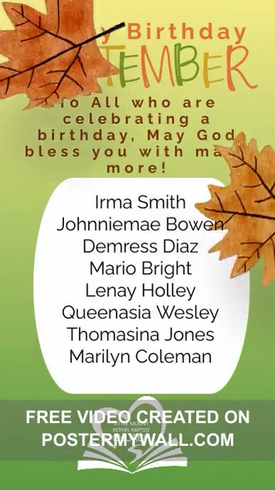 September Birthday | PosterMyWall