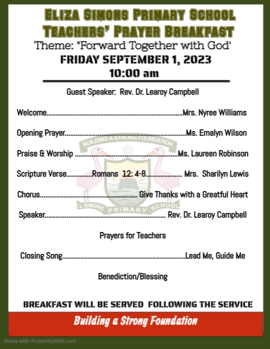 Men's Prayer Breakfast Program (1) | PosterMyWall
